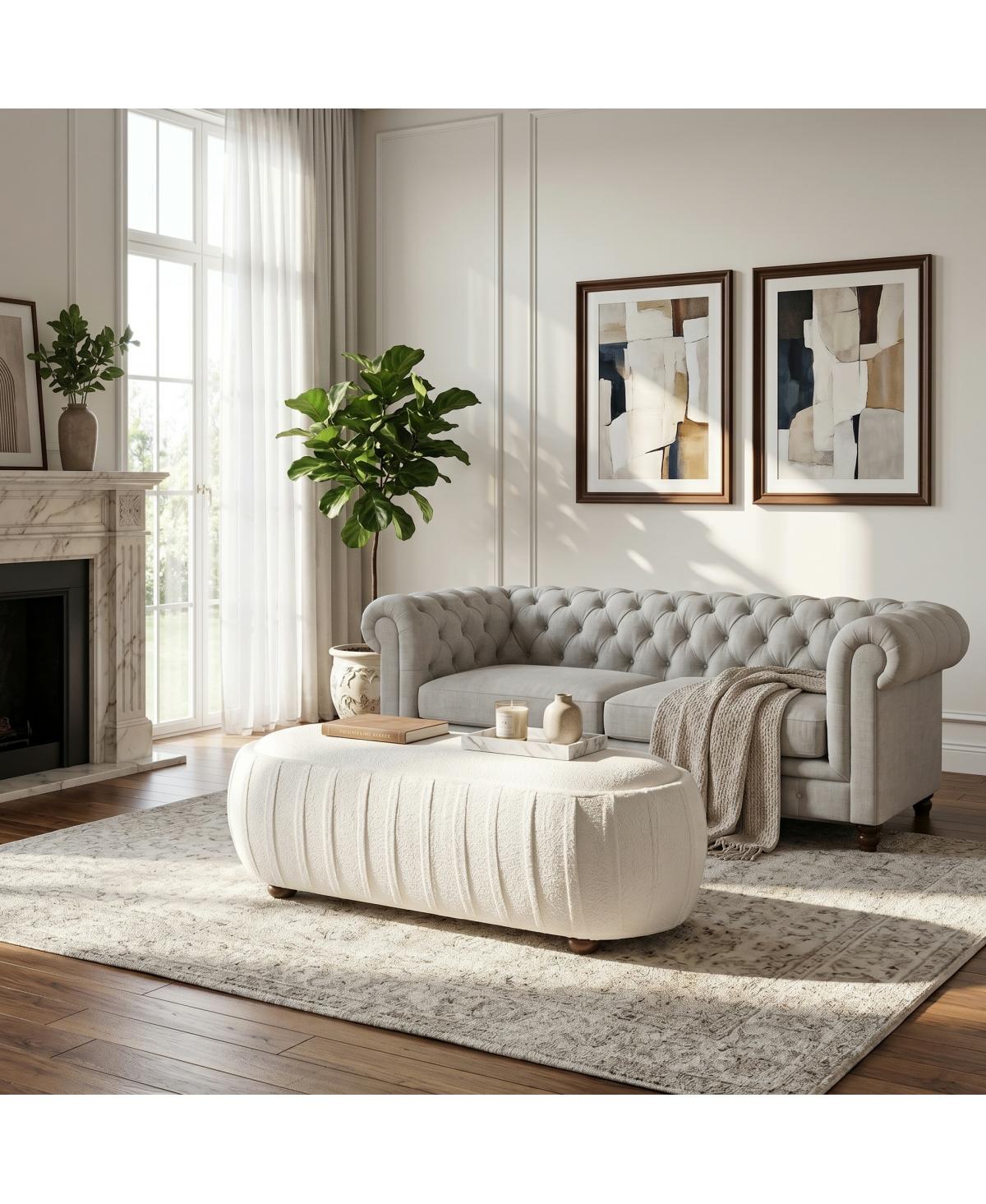 Click here for Streamdale Furniture Upholstered Ottoman Oval shap... prices