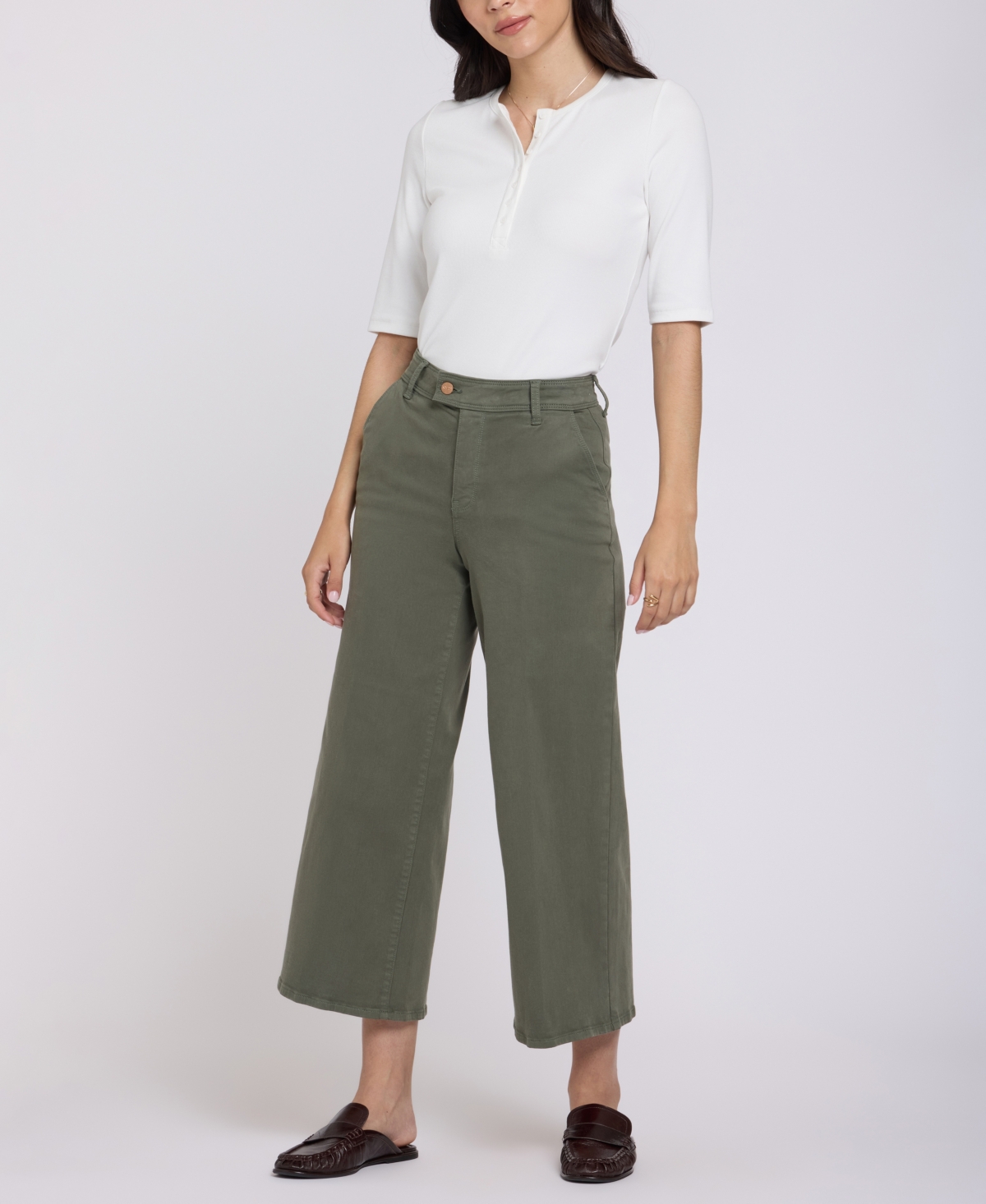 Click here for Nydj Womens Mona Wide-Leg Trouser Ankle Jeans - De... prices