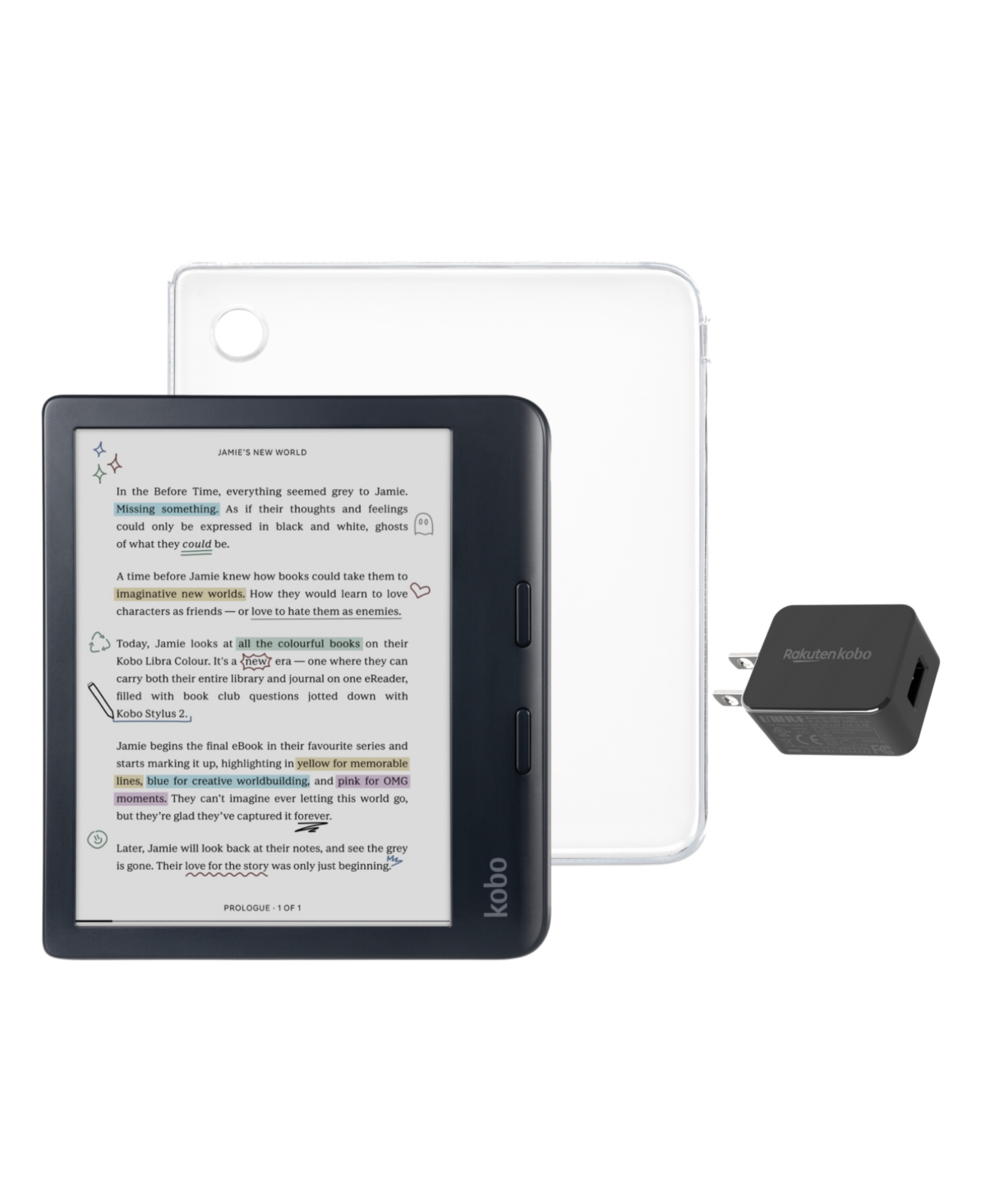Click here for Kobo Libra 32GB Colour eReader with Clear Case and... prices