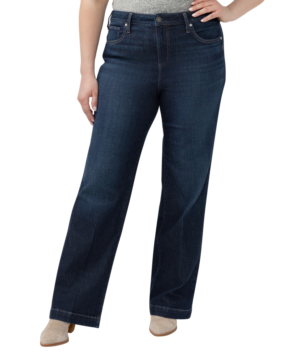 Click here for Silver Jeans Co. Plus Size Avery High-Rise Jeans -... prices