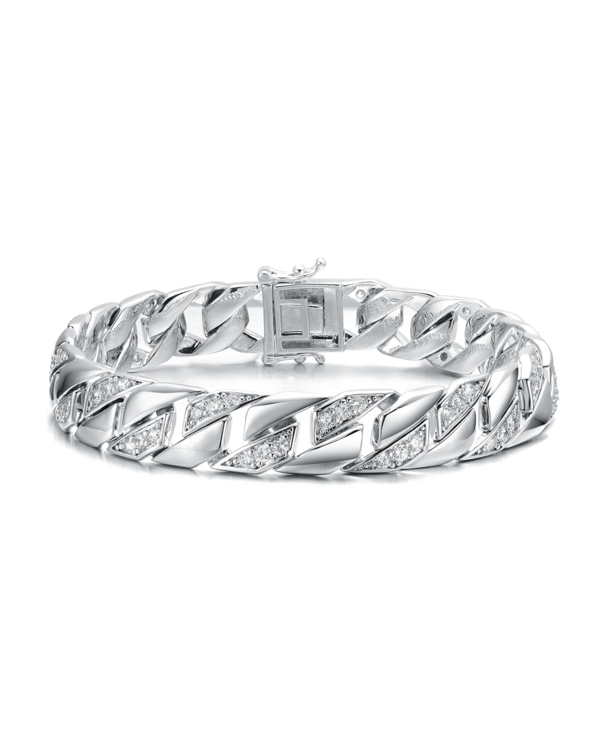 Click here for Mens Sterling Silver Iced Out Cubic Zirconia Braid... prices