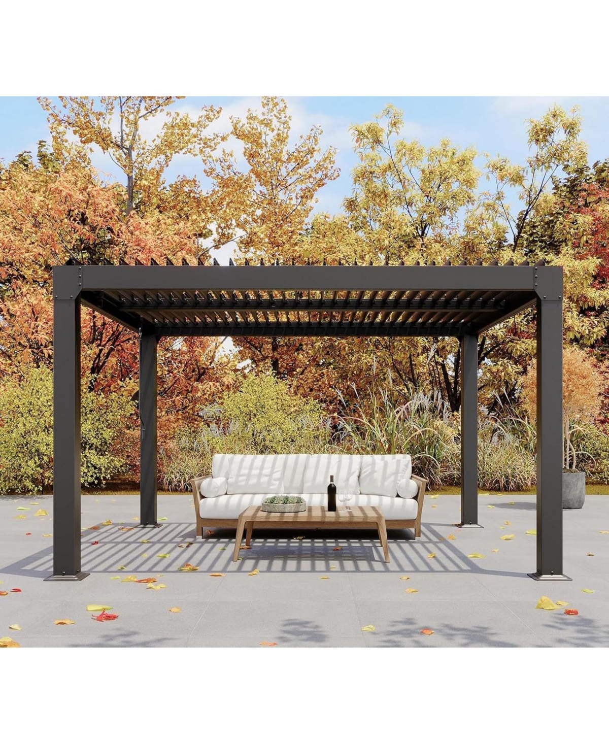 Click here for gaomon Louvered Pergola - Outdoor Pergolas with Ad... prices