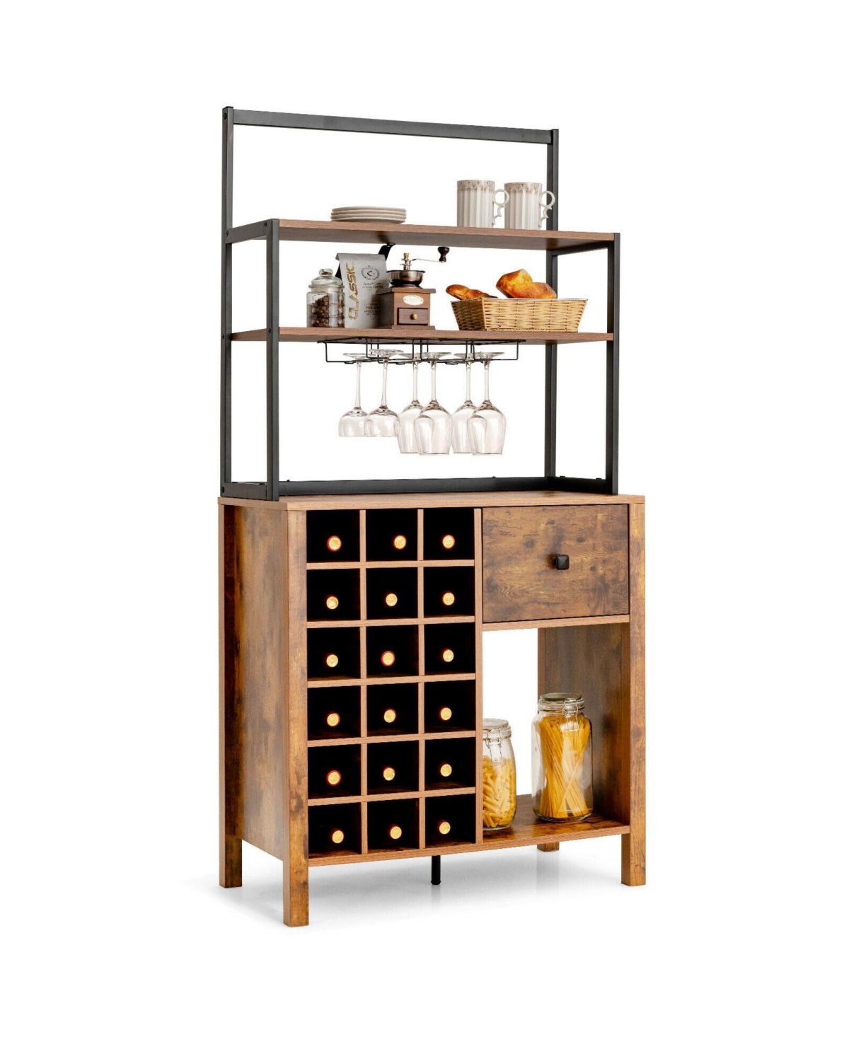 Click here for Sugift Kitchen Bakers Rack Freestanding Wine Rack... prices