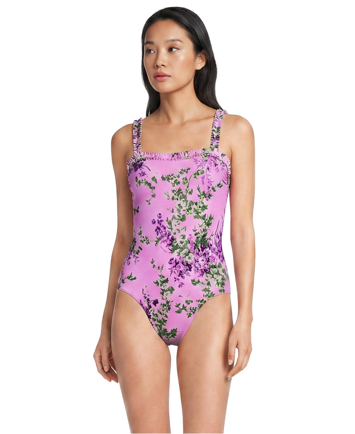 Click here for Lands End Womens Tugless Pleated Ruffle One Piece... prices