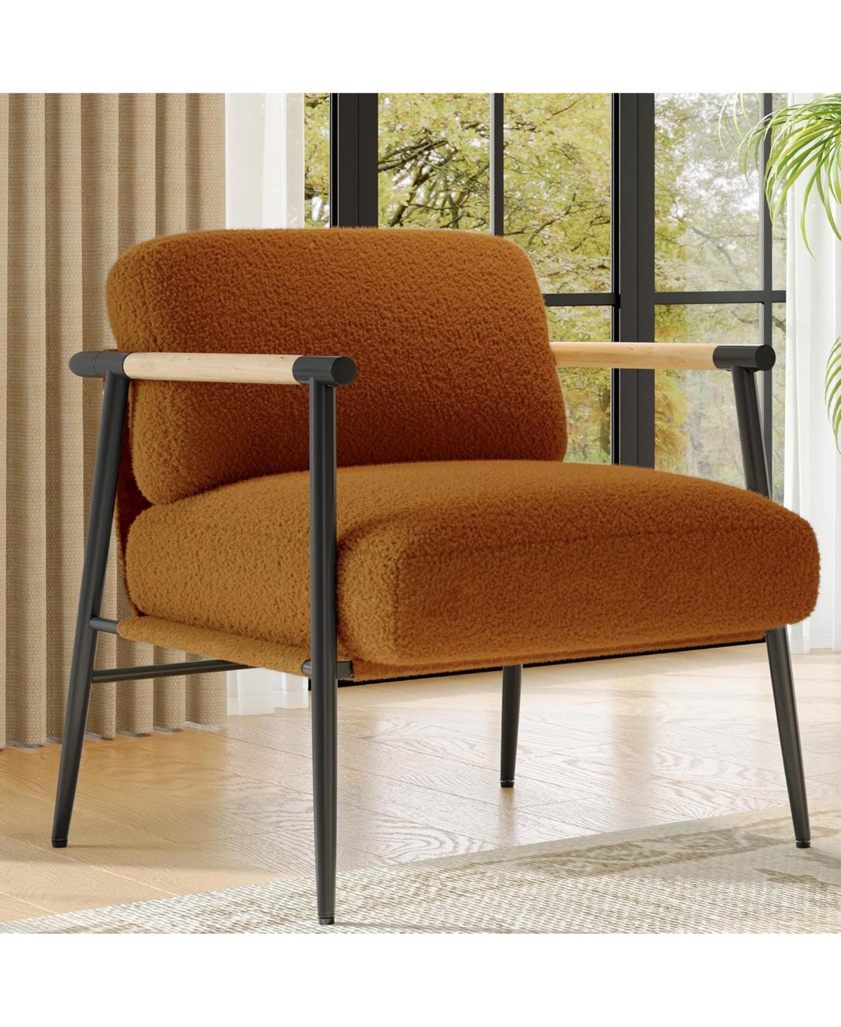 Click here for gaomon Modern Accent Chair  Comfy Chair with Metal... prices