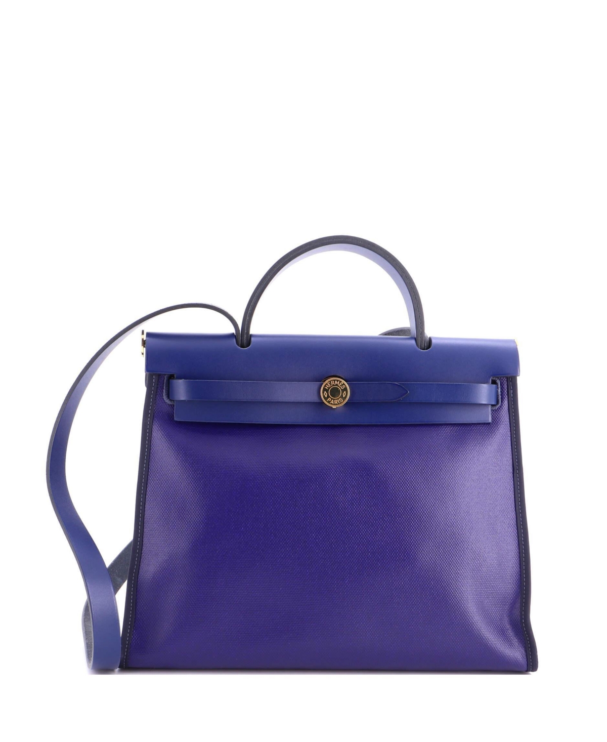 Click here for Pre-Owned HERMES 31 Herbag Zip Berline Vache Canva... prices