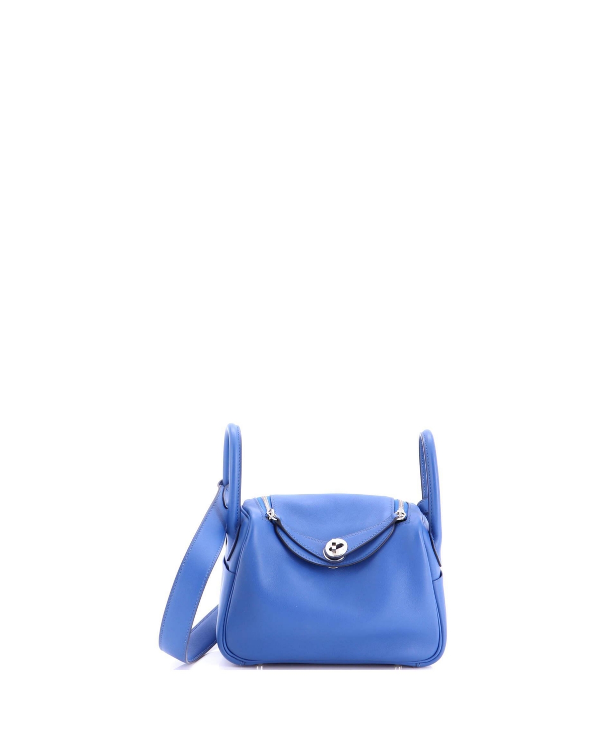 Click here for Pre-Owned HERMES Mini Lindy Bag Swift - Blue prices