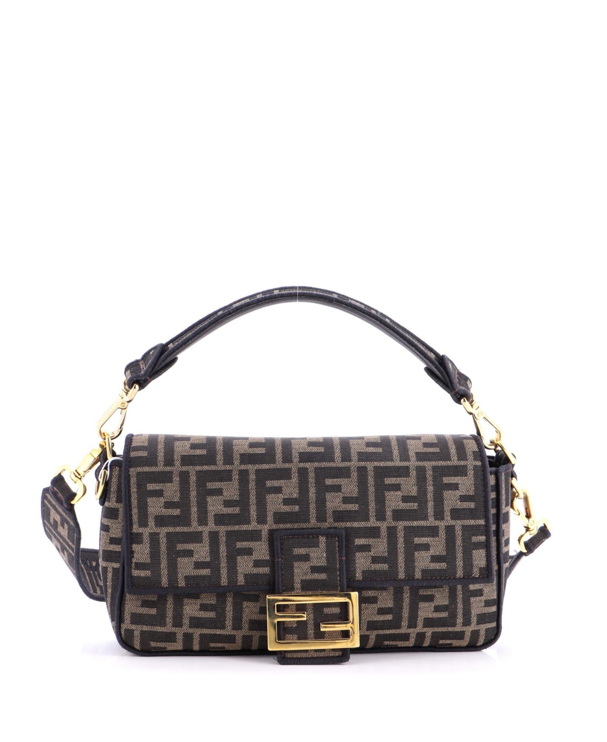 Click here for Pre-Owned Fendi Medium Baguette Nm Bag Zucca Canva... prices