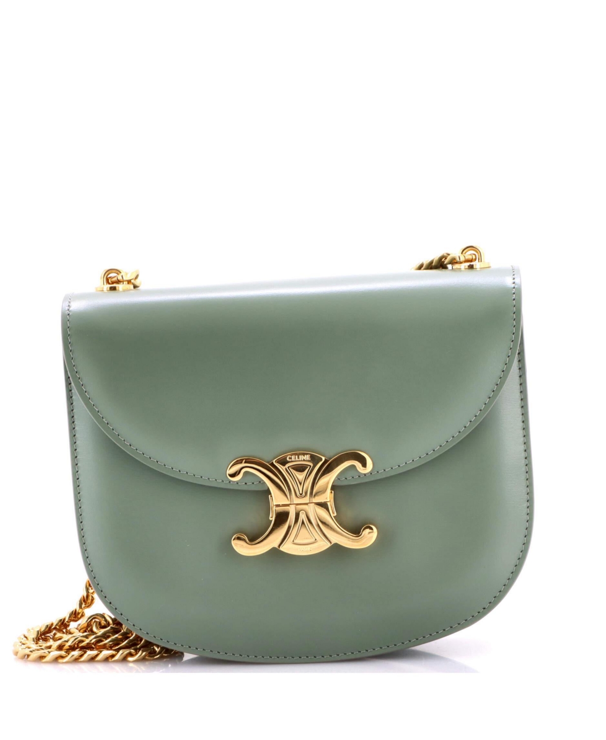 Click here for Pre-Owned Celine Triomphe Besace Clea Chain Flap B... prices