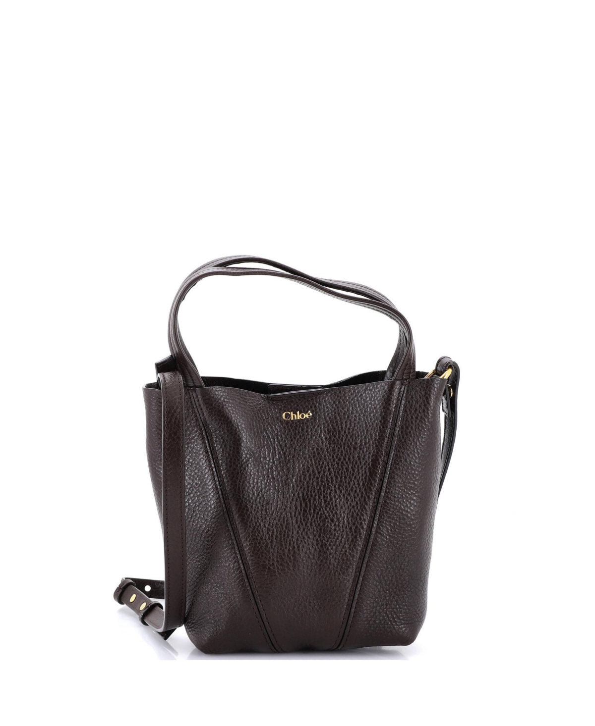 Click here for Pre-Owned Chloe Small Spin Tote Leather - Brown prices