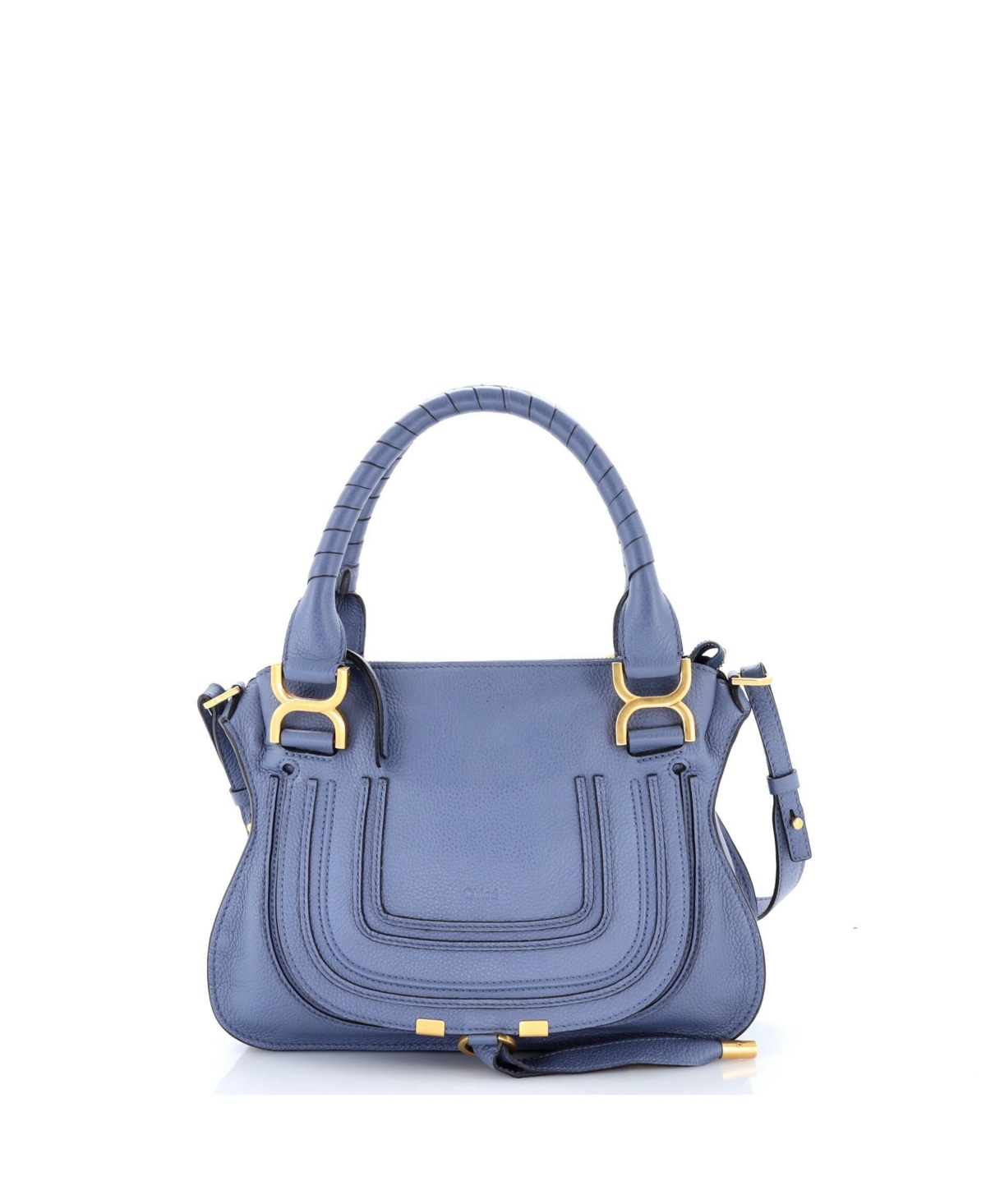 Click here for Pre-Owned Chloe Small Marcie Satchel Leather - Blu... prices