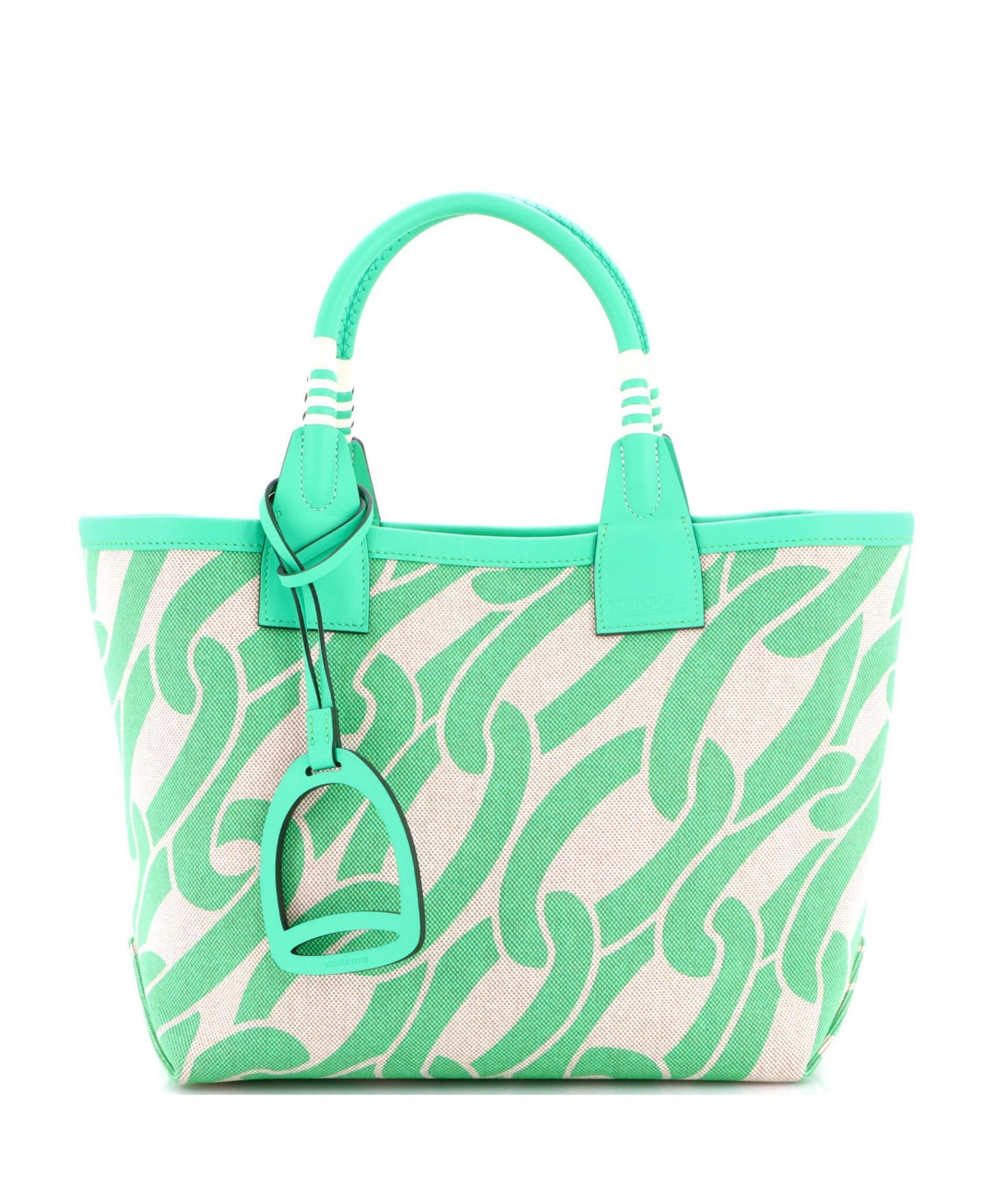 Click here for Pre-Owned HERMES 25 Sac Steeple Tote Printed Toile... prices