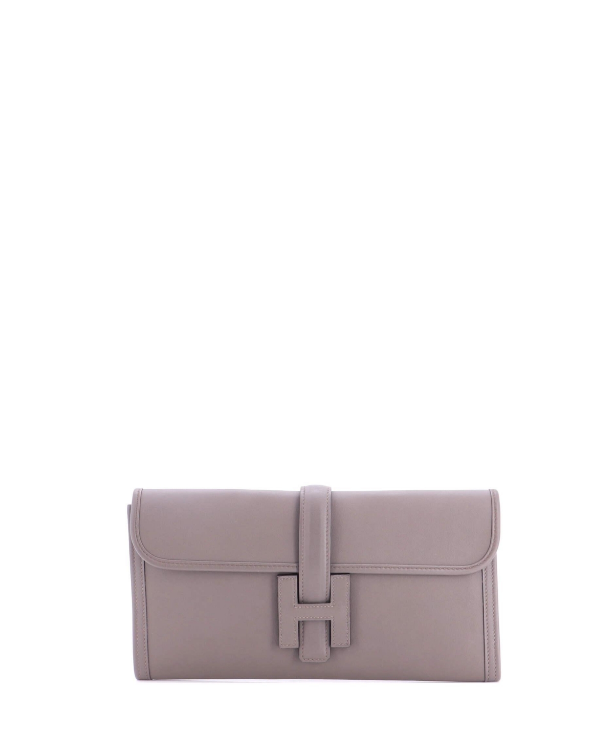 Click here for Pre-Owned HERMES 29 Jige Elan Clutch Swift - Grey prices