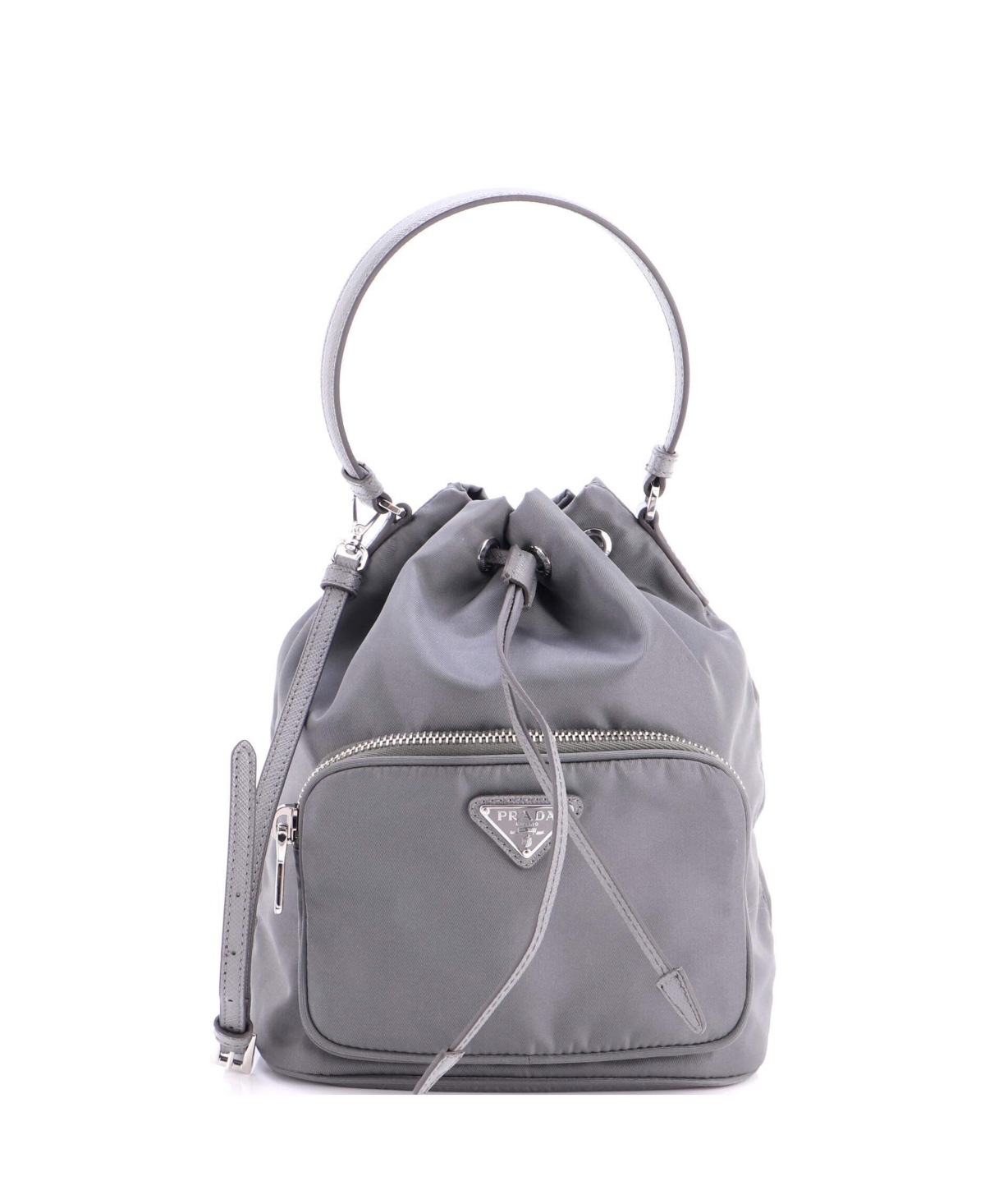 Click here for Pre-Owned Prada Small Drawstring Bucket Bag Re-Nyl... prices