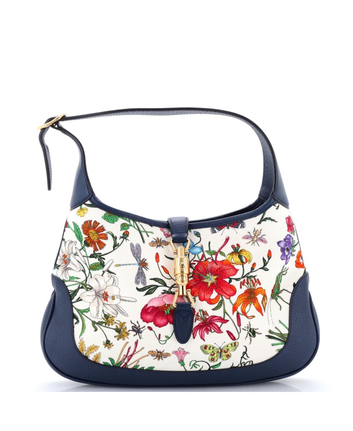 Click here for Pre-Owned Gucci Medium Jackie Hobo Flora Canvas wi... prices