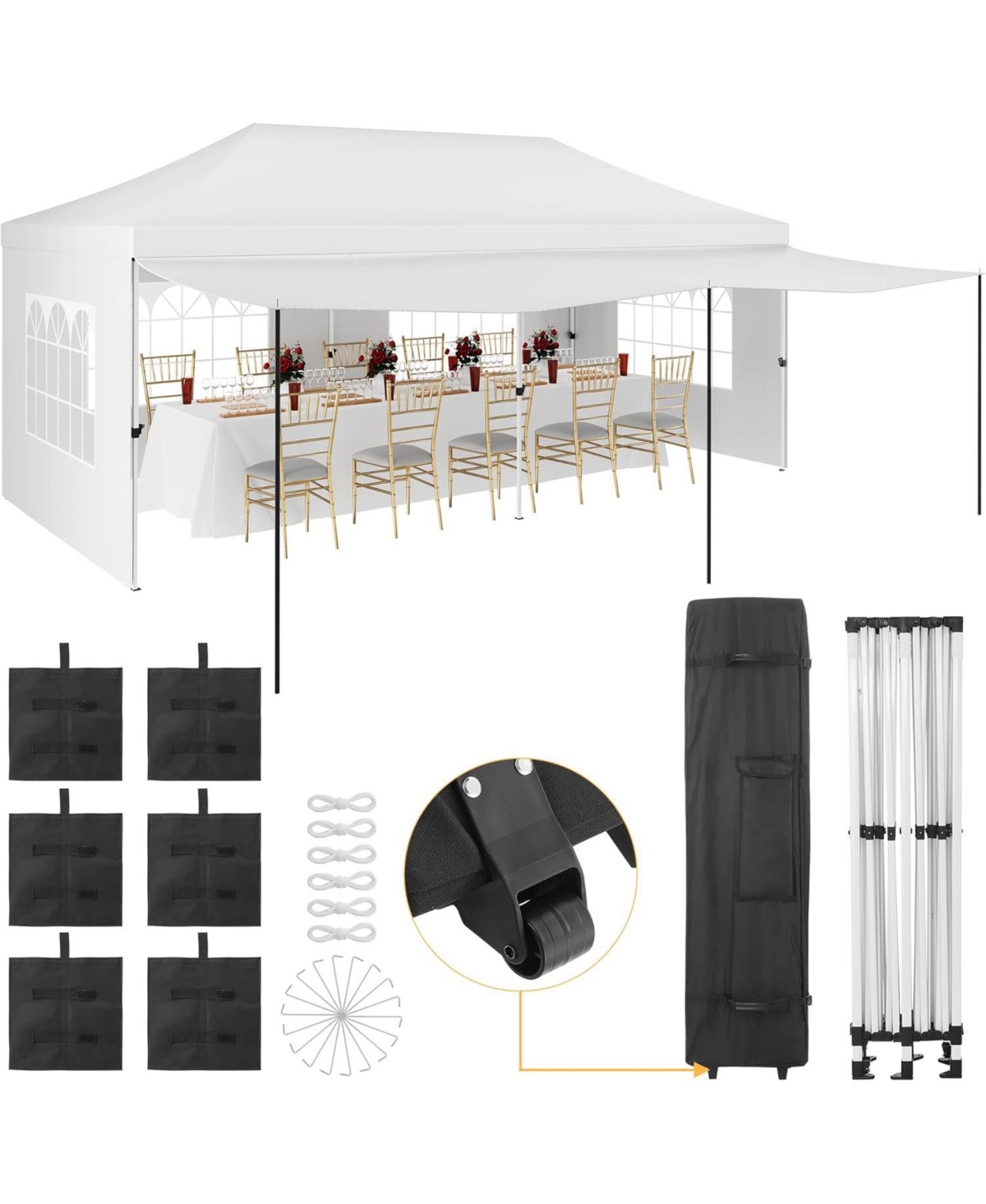 Click here for gaomon Pop up Canopy Tent with 5 Removable Sidewal... prices