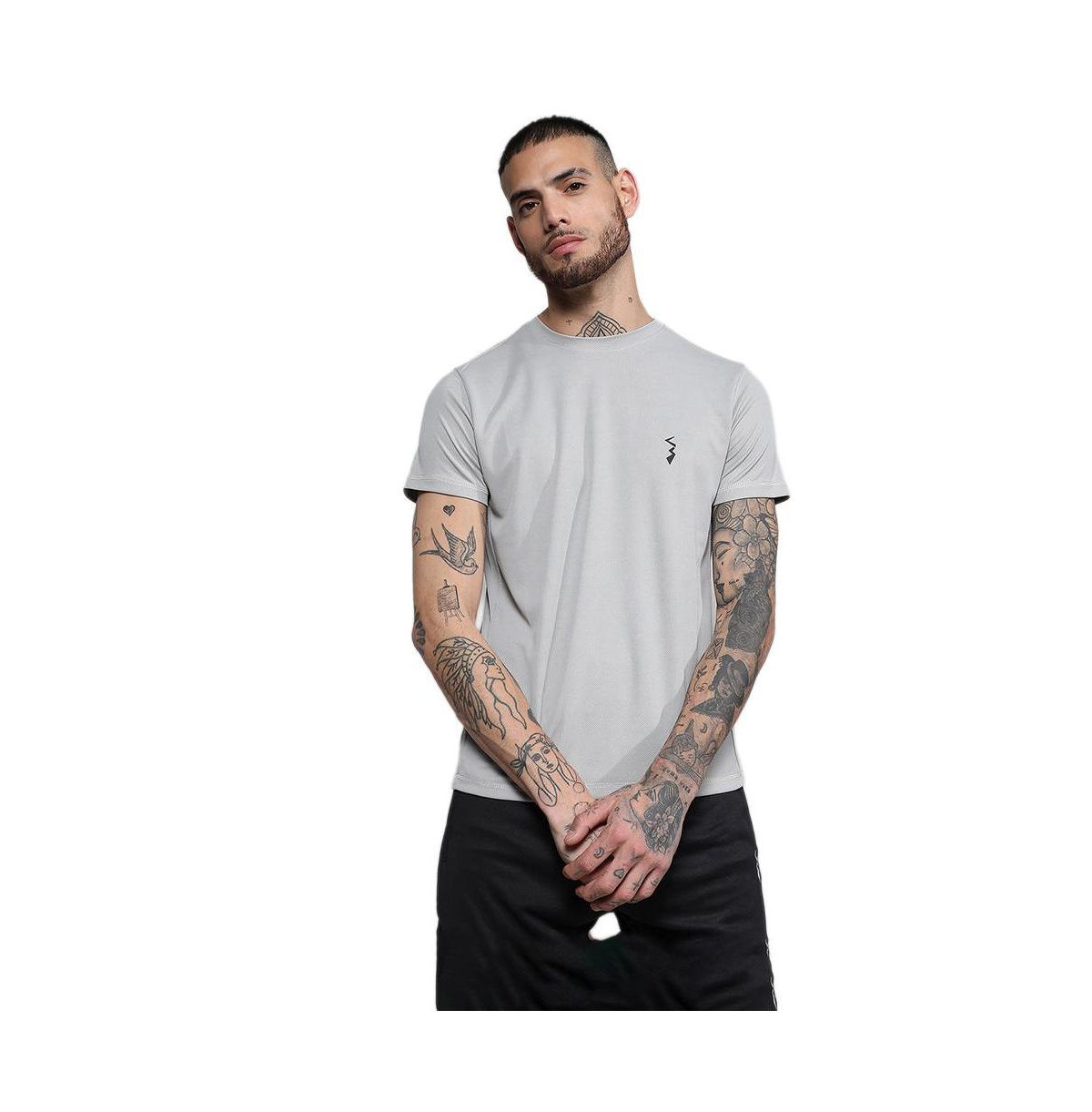 Click here for Campus Sutra Mens Basic Activewear T-Shirt - Light... prices