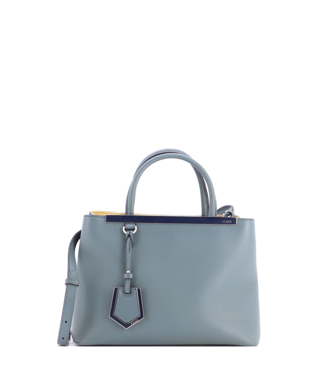 Click here for Pre-Owned Fendi Petite 2Jours Bag Leather - Green prices