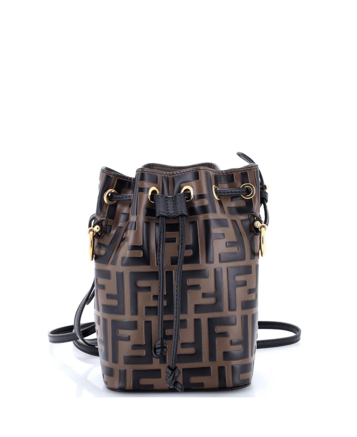 Click here for Pre-Owned Fendi Mini Mon Tresor Bucket Bag Zucca E... prices
