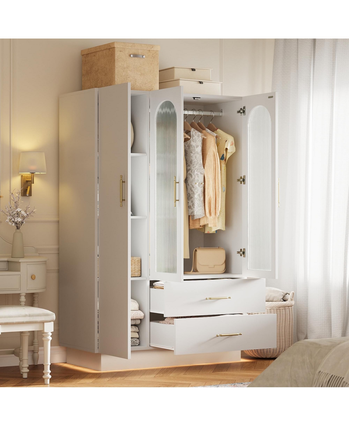 Click here for gaomon 3-Door Storage Cabinet with Mirrors  Contem... prices