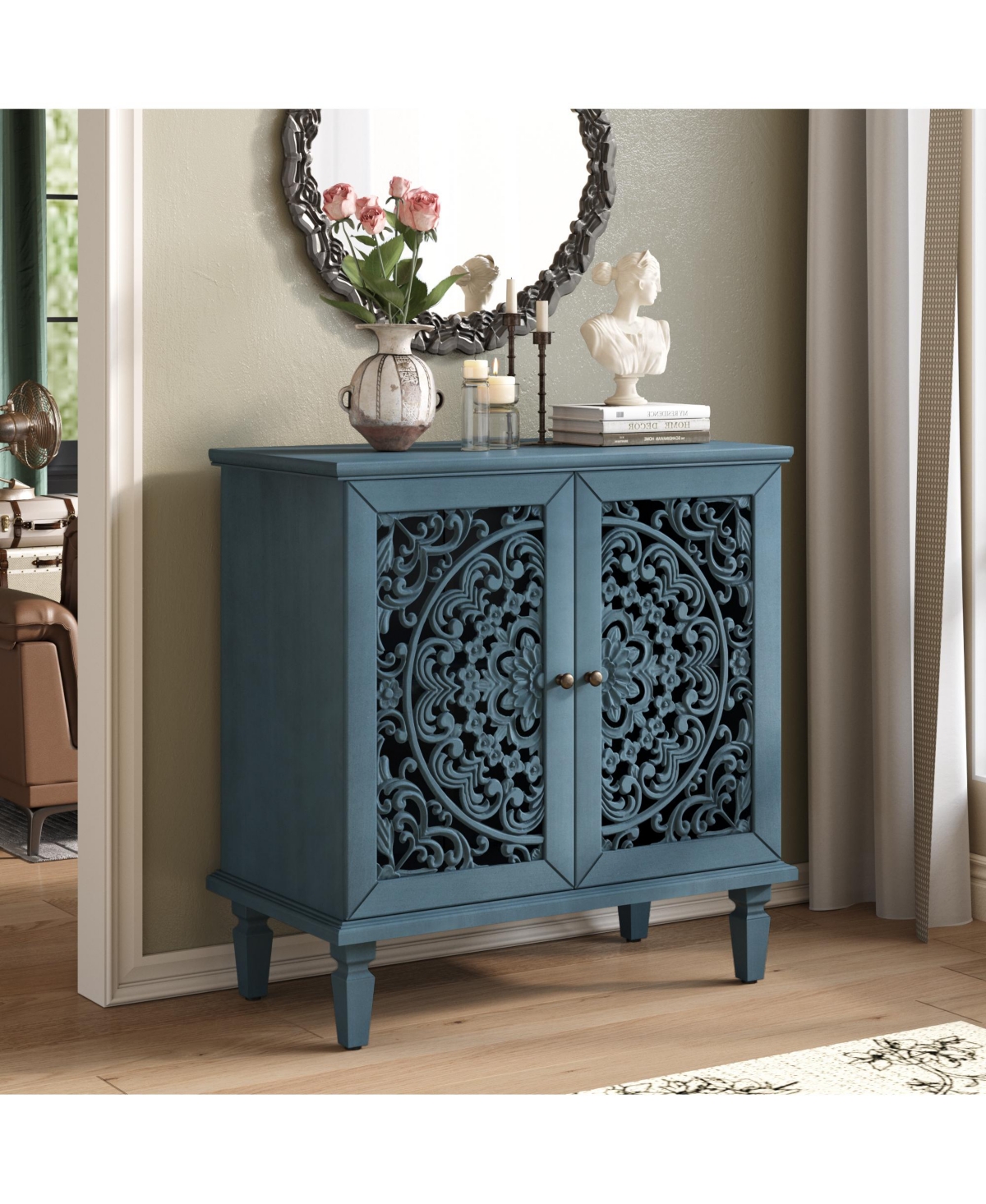 Click here for Clihome Vintage Carved Storage Cabinet with Solid... prices