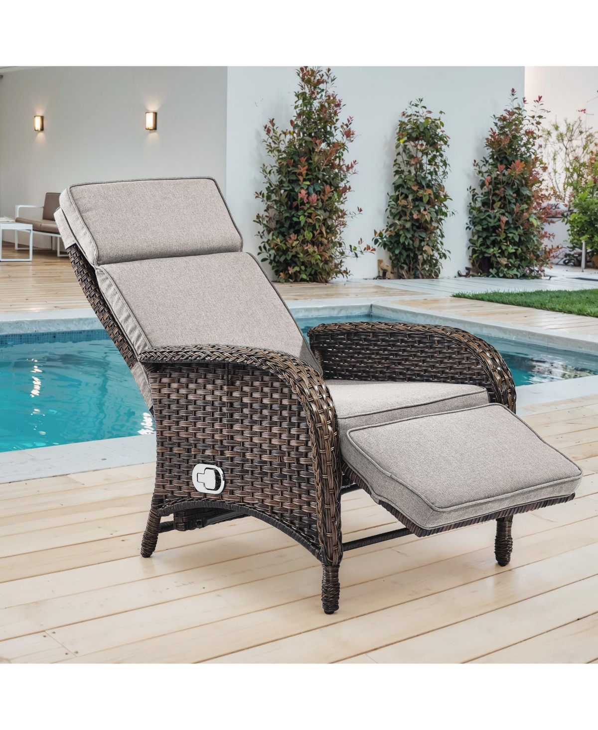 Click here for Pocassy Outdoor Recliner Chair for Patio  Wicker B... prices