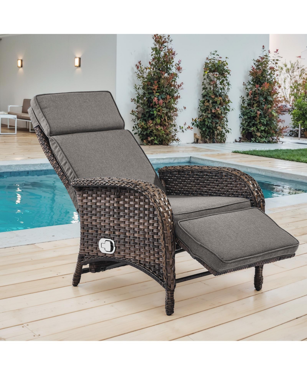 Click here for Pocassy Outdoor Recliner Chair for Patio  Wicker B... prices