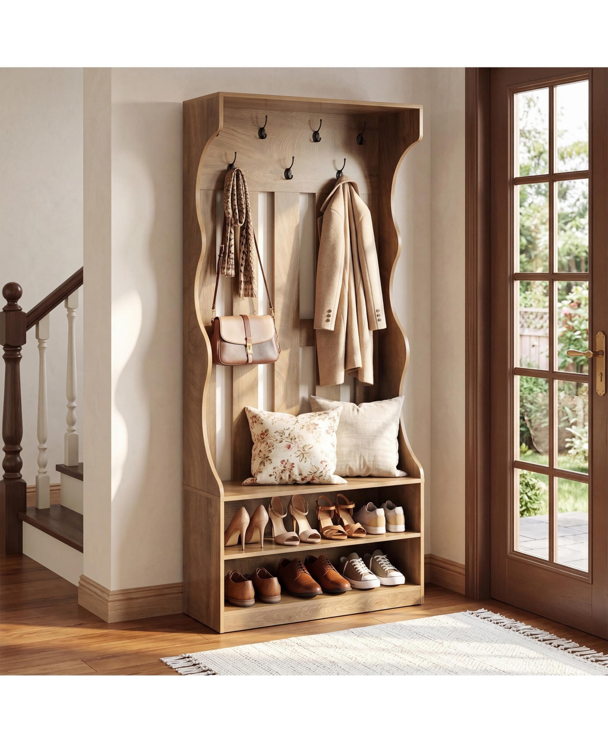 Click here for Tribesigns 3-In-1 Coat Rack with Shoe Bench  70.9... prices