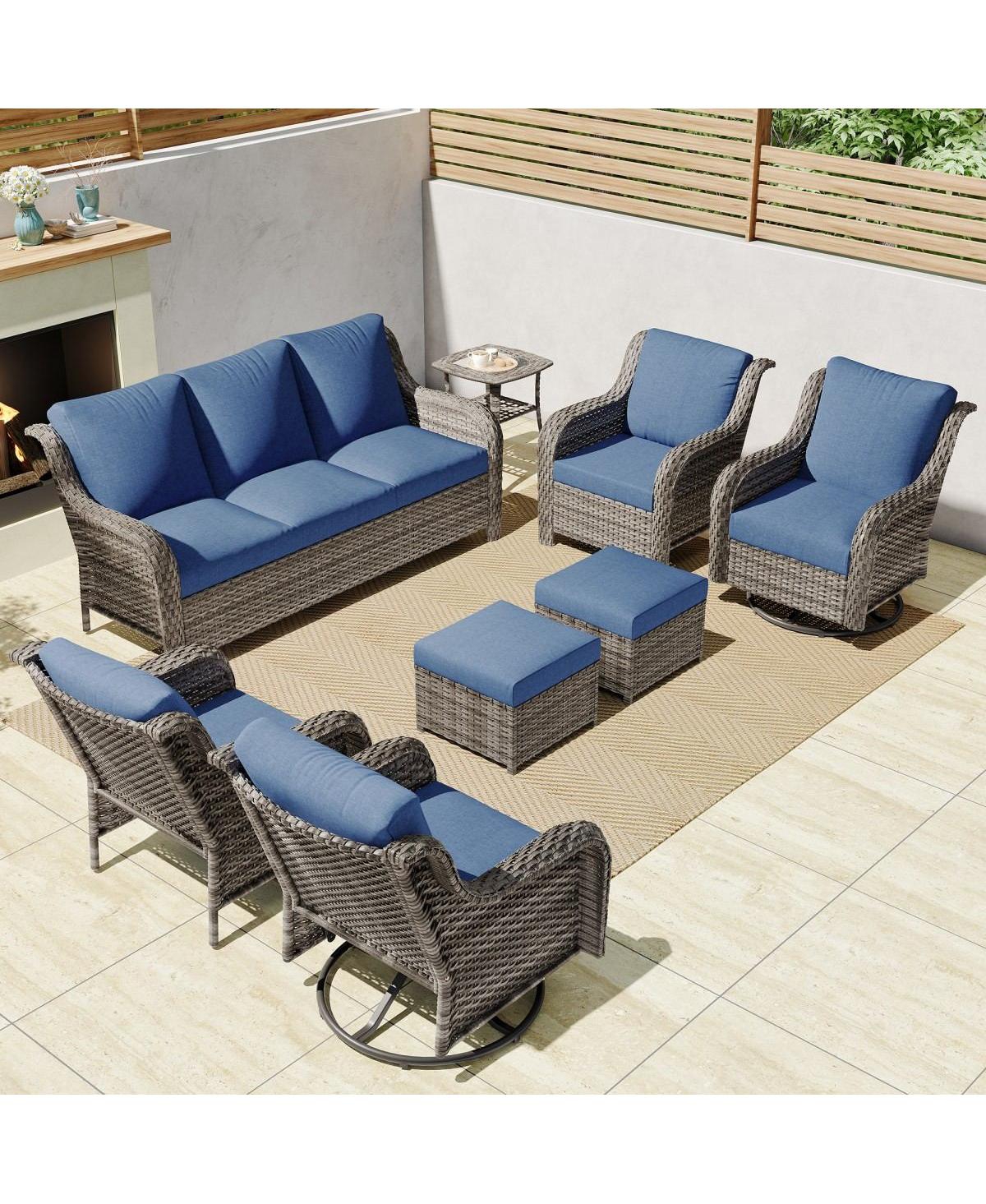 Click here for Asagikoiai 9-Piece Pe Rattan Outdoor Furniture Set... prices