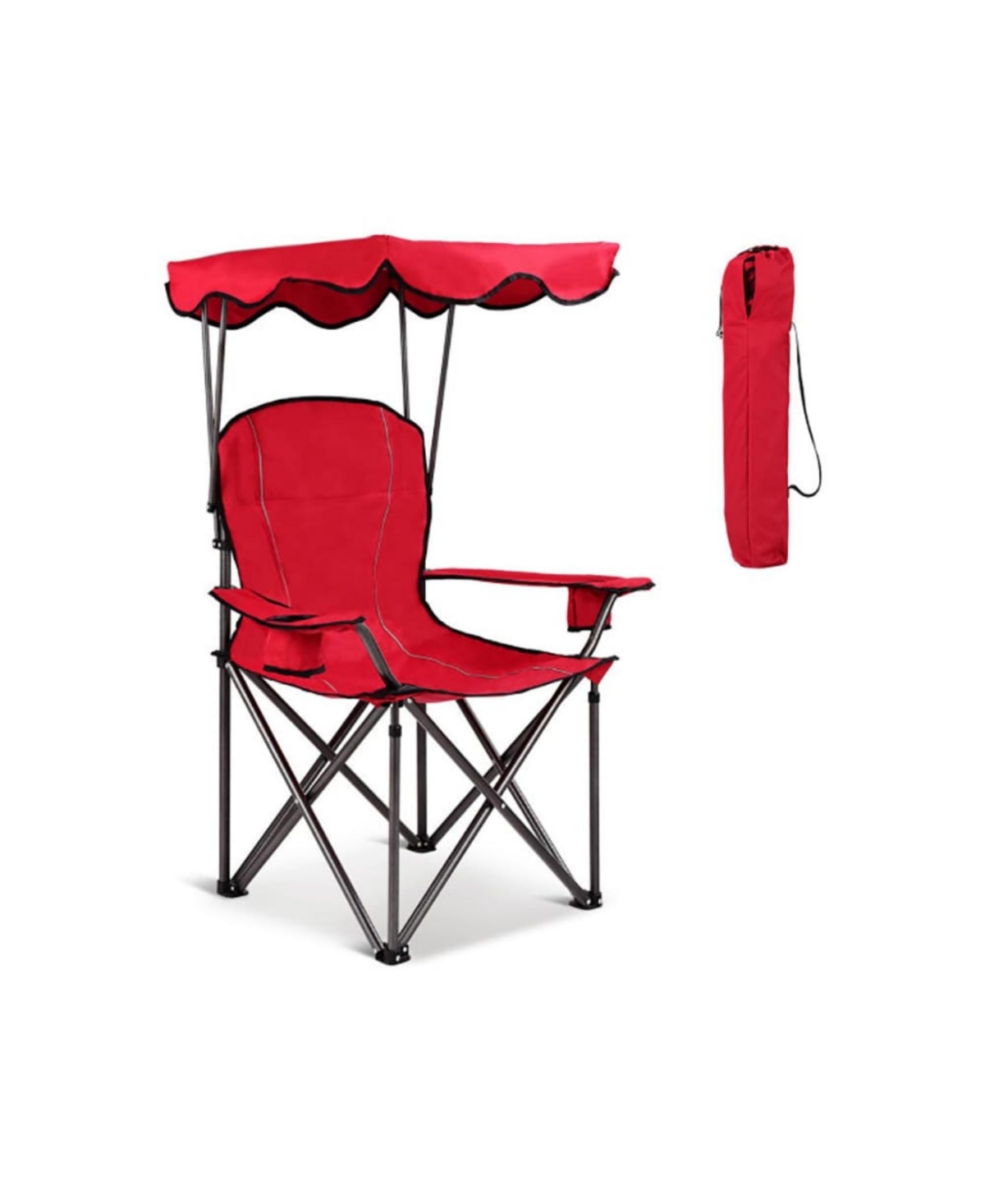 Click here for Yiortwo Folding Beach Chair with Sun Canopy and Du... prices