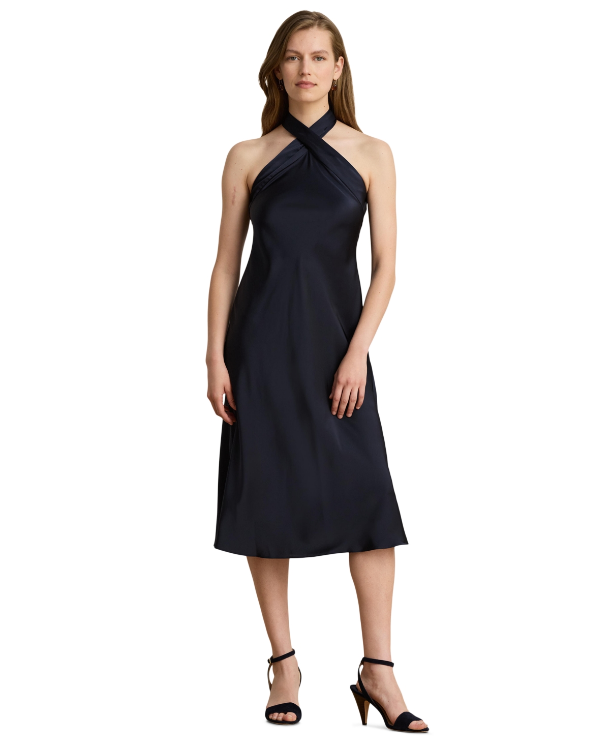 Click here for Lauren Ralph Lauren Womens Tie-Back Charmeuse Halt... prices