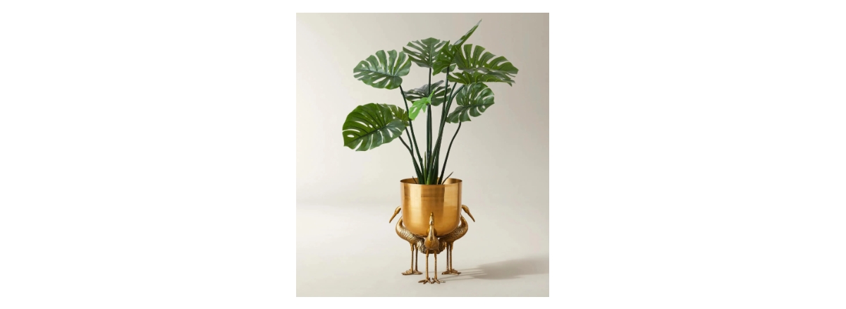 Click here for Z Gallerie Crane Planter - Gold prices