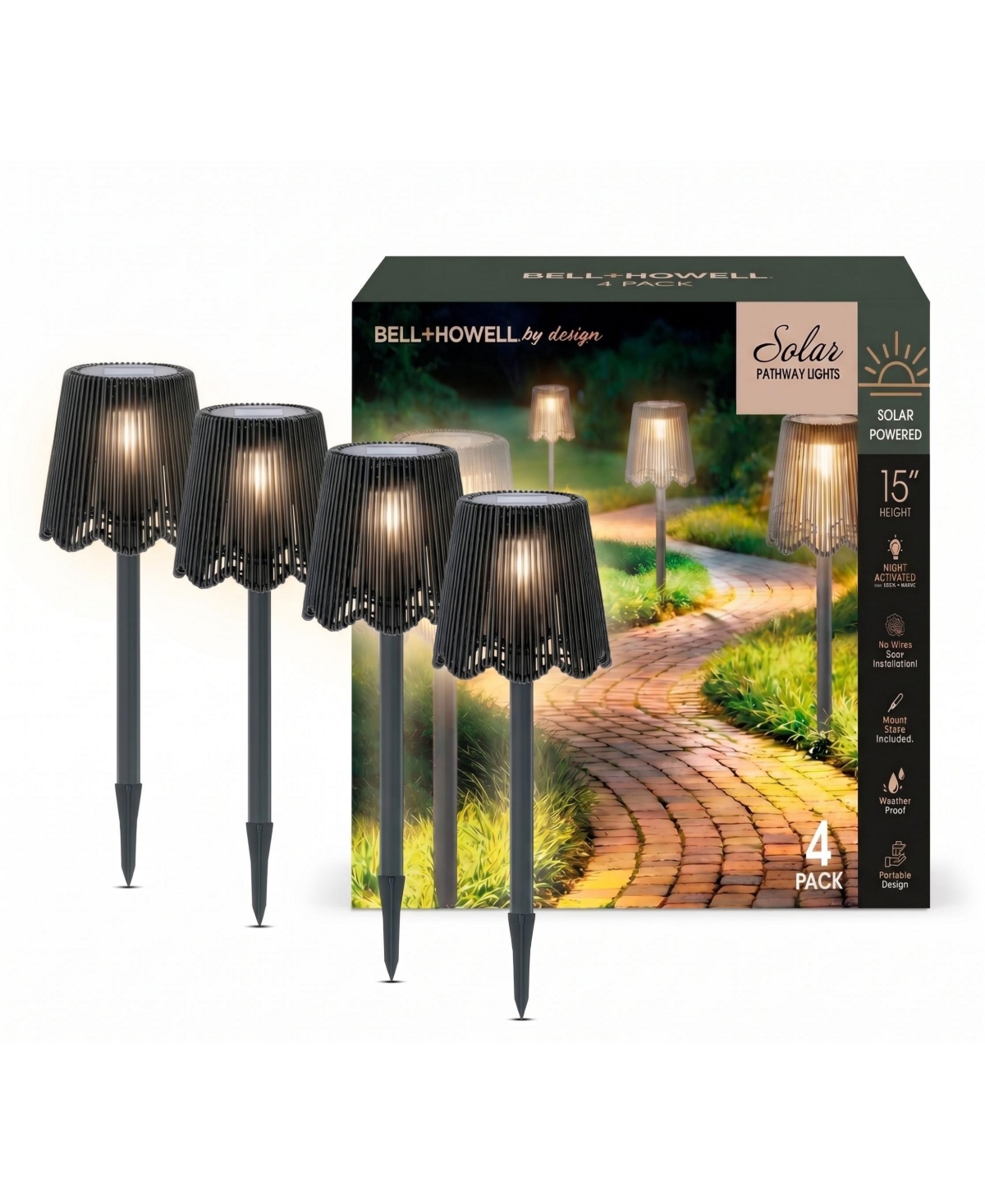 Click here for 4-Piece Wicker-Style Solar Powered Led Dusk-to-Daw... prices