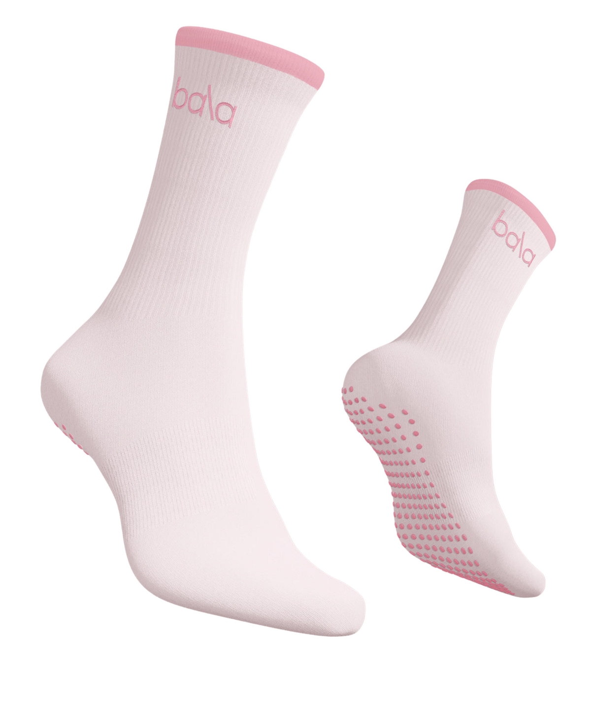 Click here for Bala Womens Crew Grip Socks - Blush prices