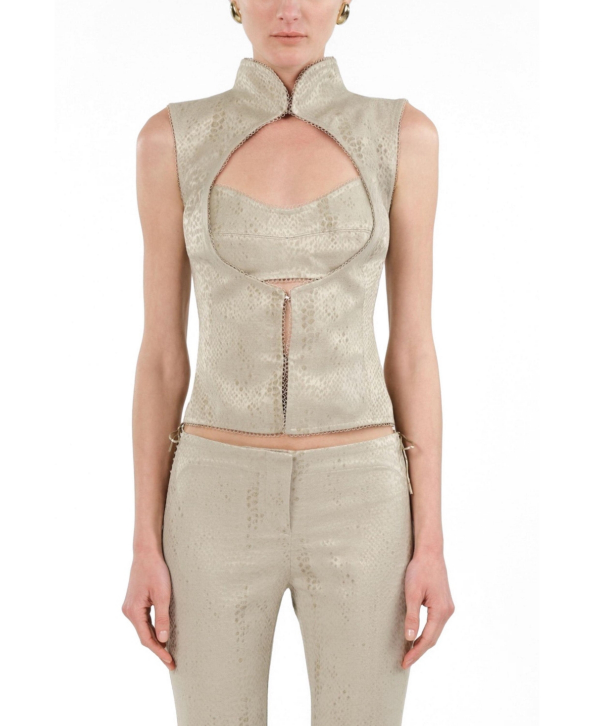 Click here for Nocturne Womens Braid-Trim Bustier Top with Built-... prices