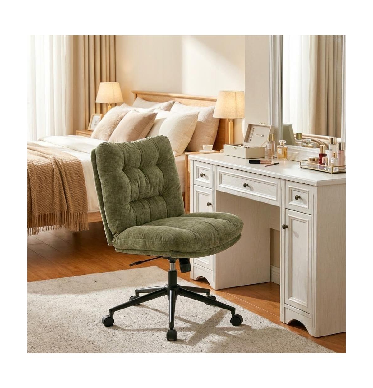 Click here for gaomon Armless Home Office Chair  Wide Double-Cush... prices