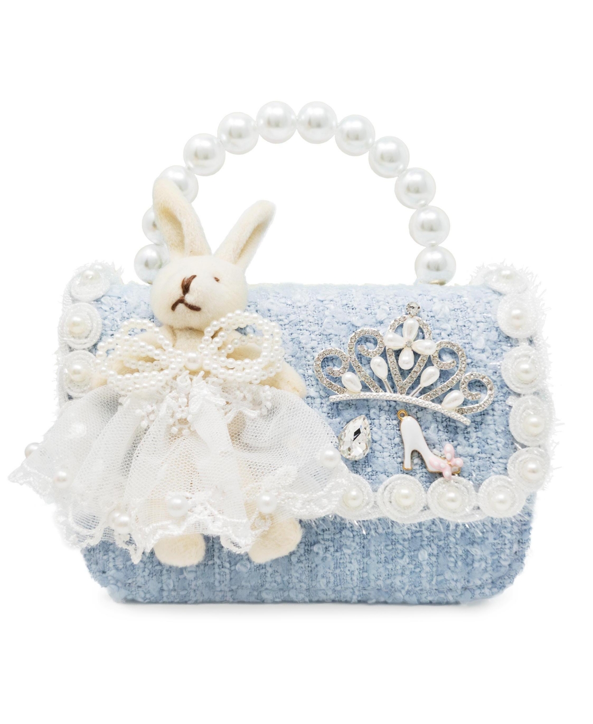 Click here for Puttisu Bunny Royale Kids Tweed Handbag with Pearl... prices