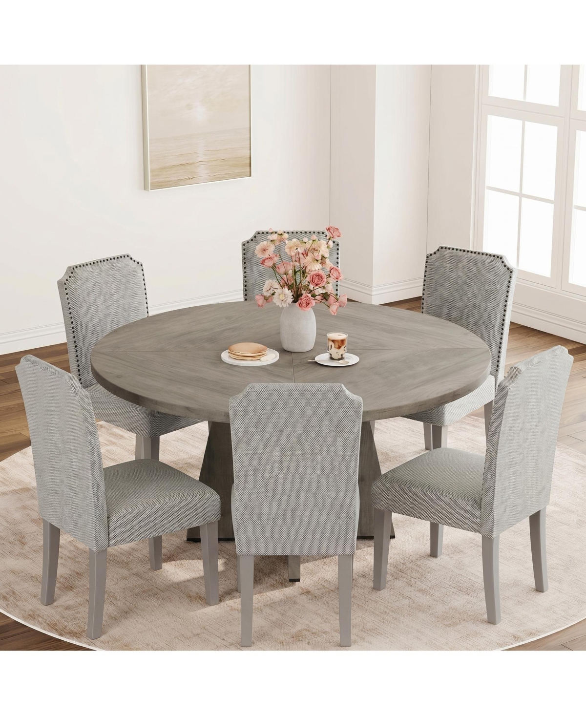 Click here for homfan Dining Chairs Set of 6  Wood Legs  Up to 50... prices