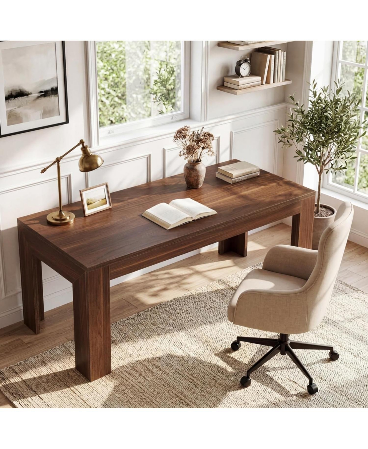 Click here for Tribesigns Office Desk  Modern Executive Desk with... prices