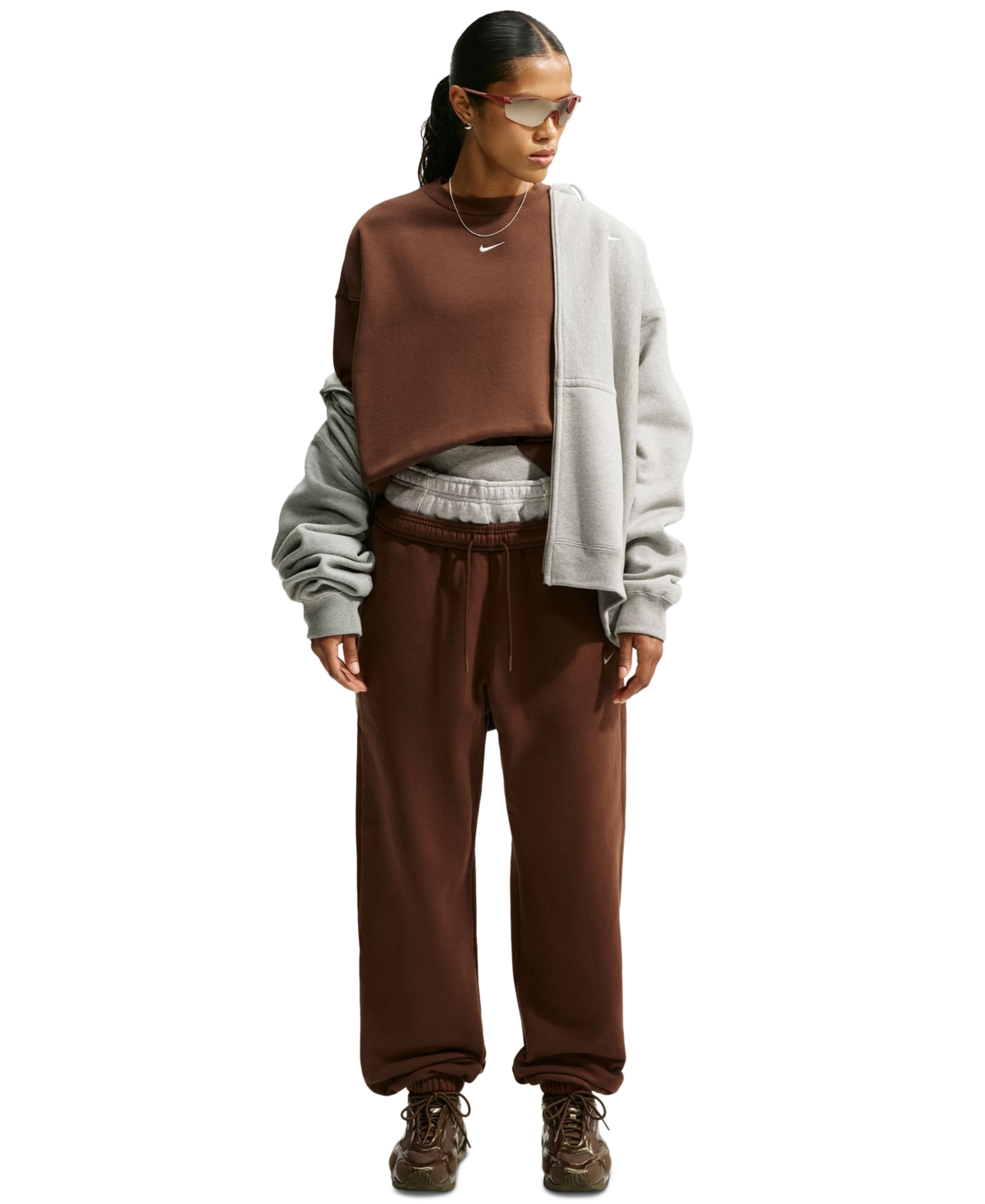 Click here for Nike Studio Fleece Medium Weight Womens Oversized... prices