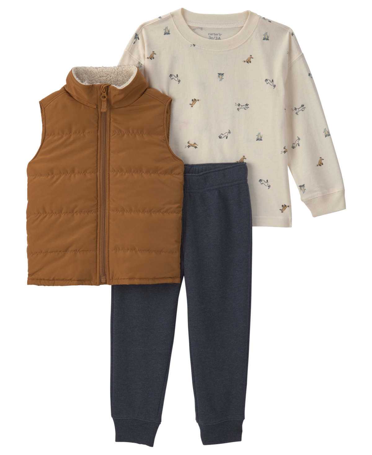 Click here for Carters Toddler Boys Fleece Long-Sleeve Top  Vest... prices