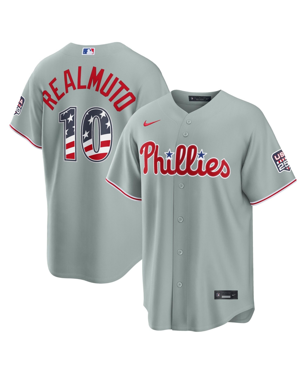 Click here for Nike Mens J.t. Realmuto Gray Philadelphia Phillies... prices