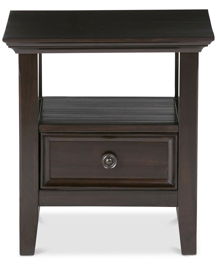 Furniture Canton End Table in Dark American Brown, , Quick Ship - Macy's