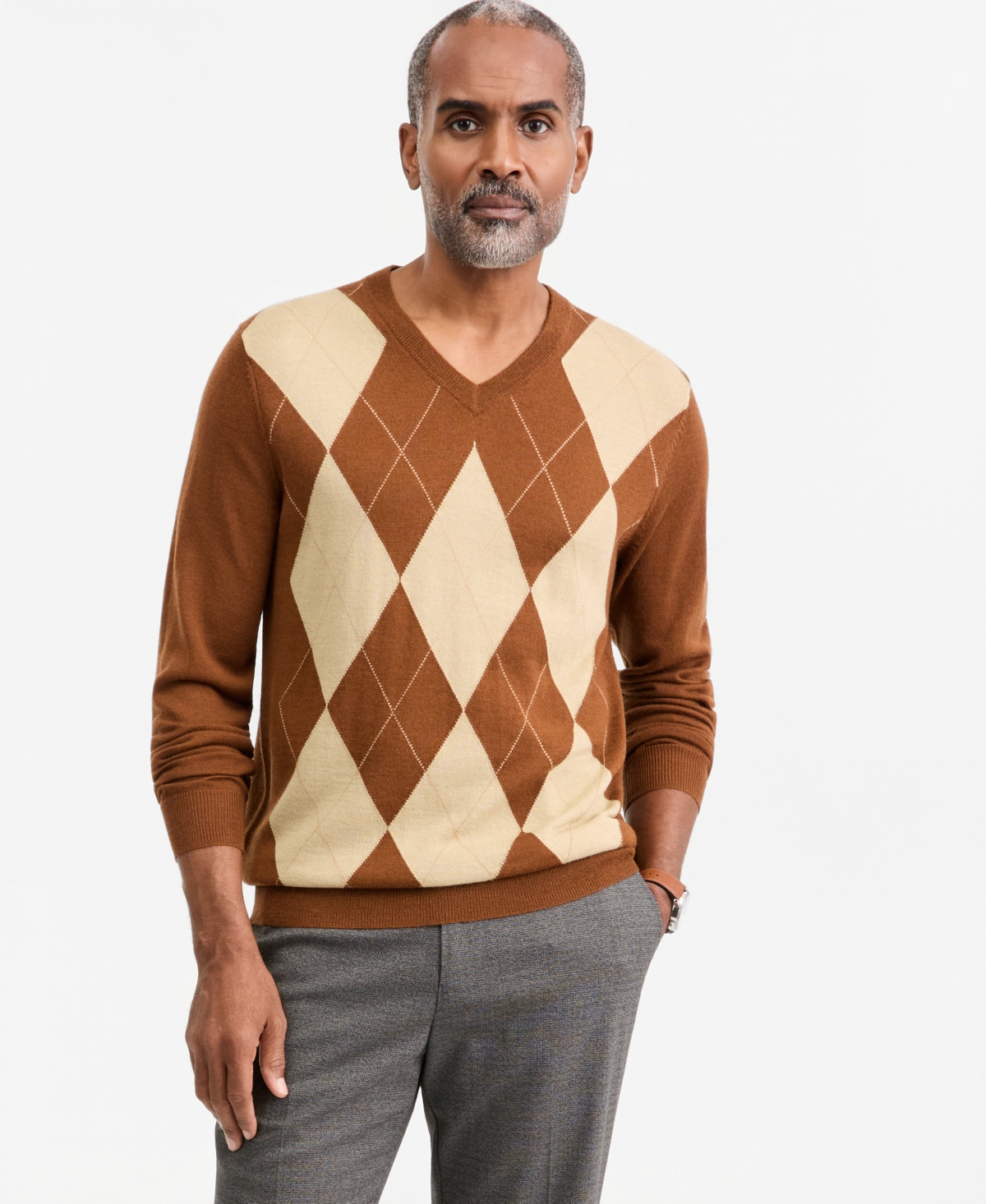 Click here for Club Room Mens Argyle V-Neck Sweater  Macys Exclus... prices