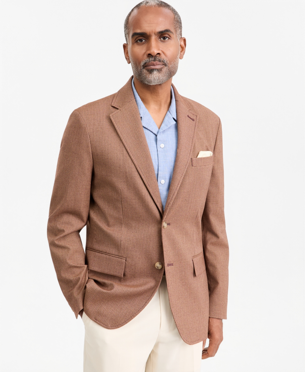Click here for Club Room Mens Regular-Fit Houndstooth Notch-Lapel... prices