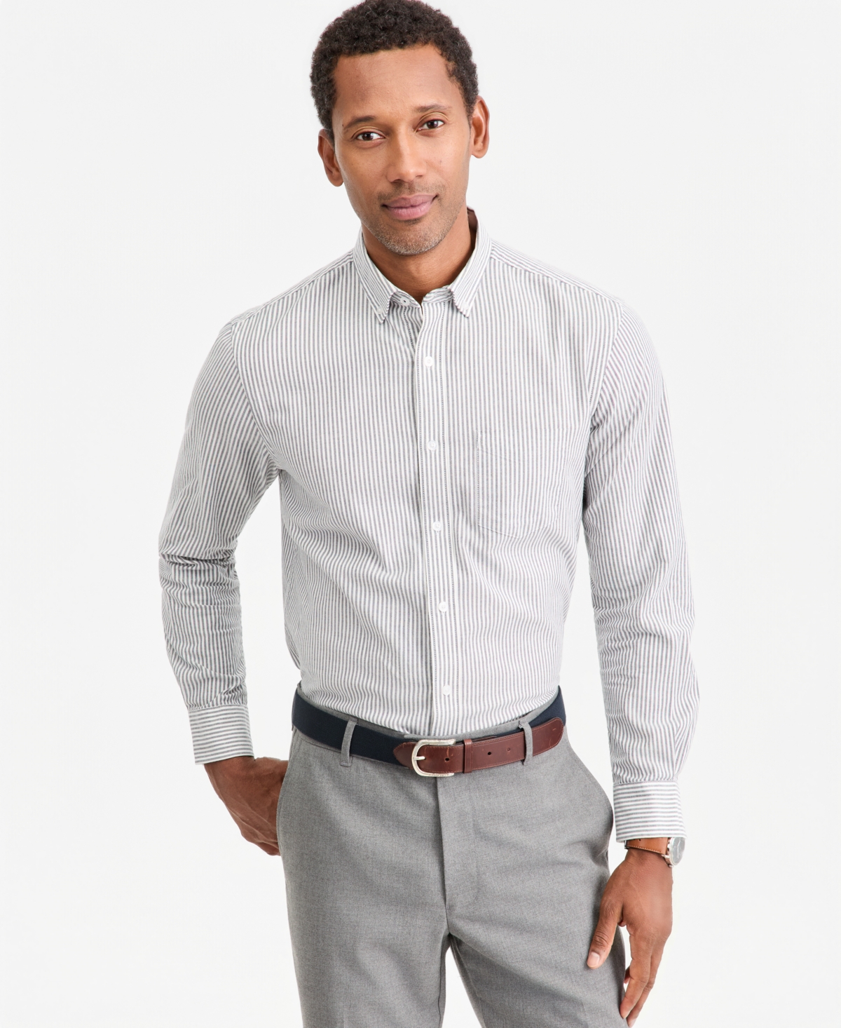 Click here for Club Room Mens Stripe Button-Down Oxford Shirt  Ma... prices