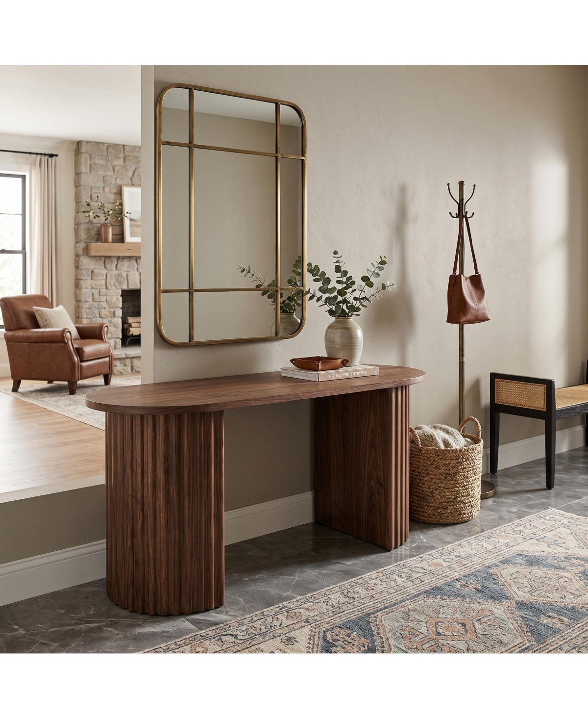 Click here for gaomon Half-Round Fluted Coffee Table  Modern Ribb... prices