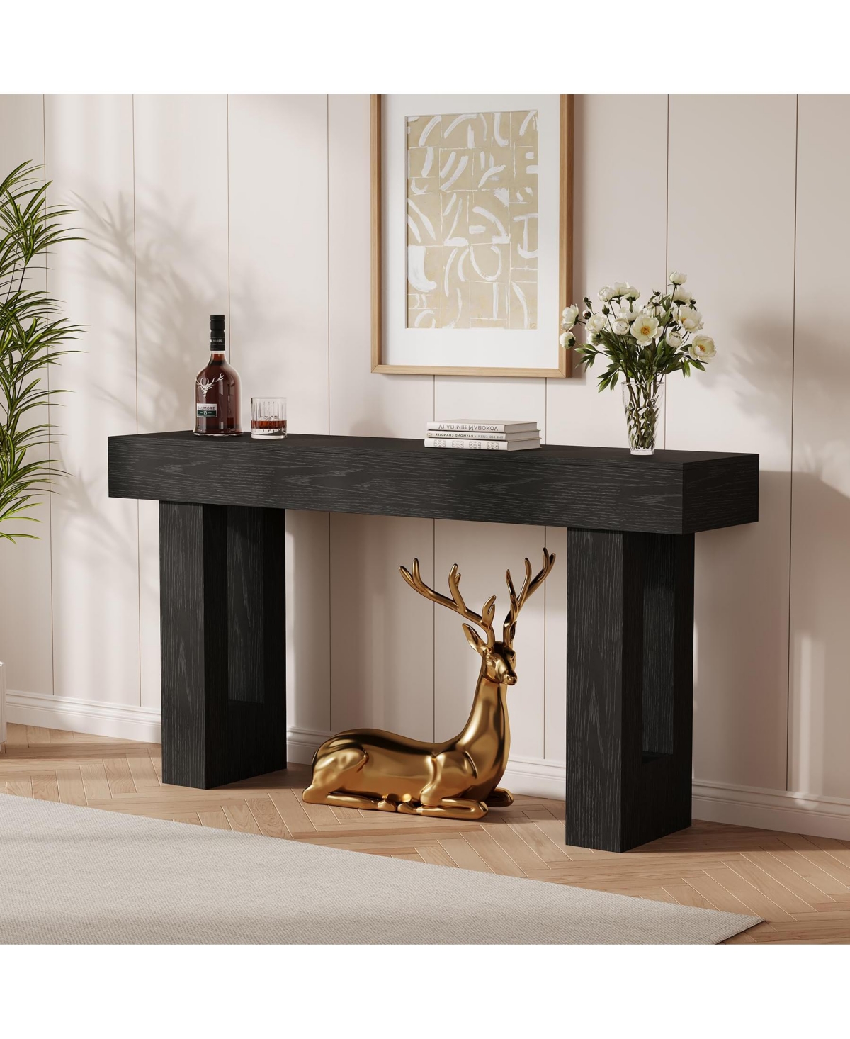 Click here for homfan 63 Console Table  Wooden Entryway Table  Fa... prices