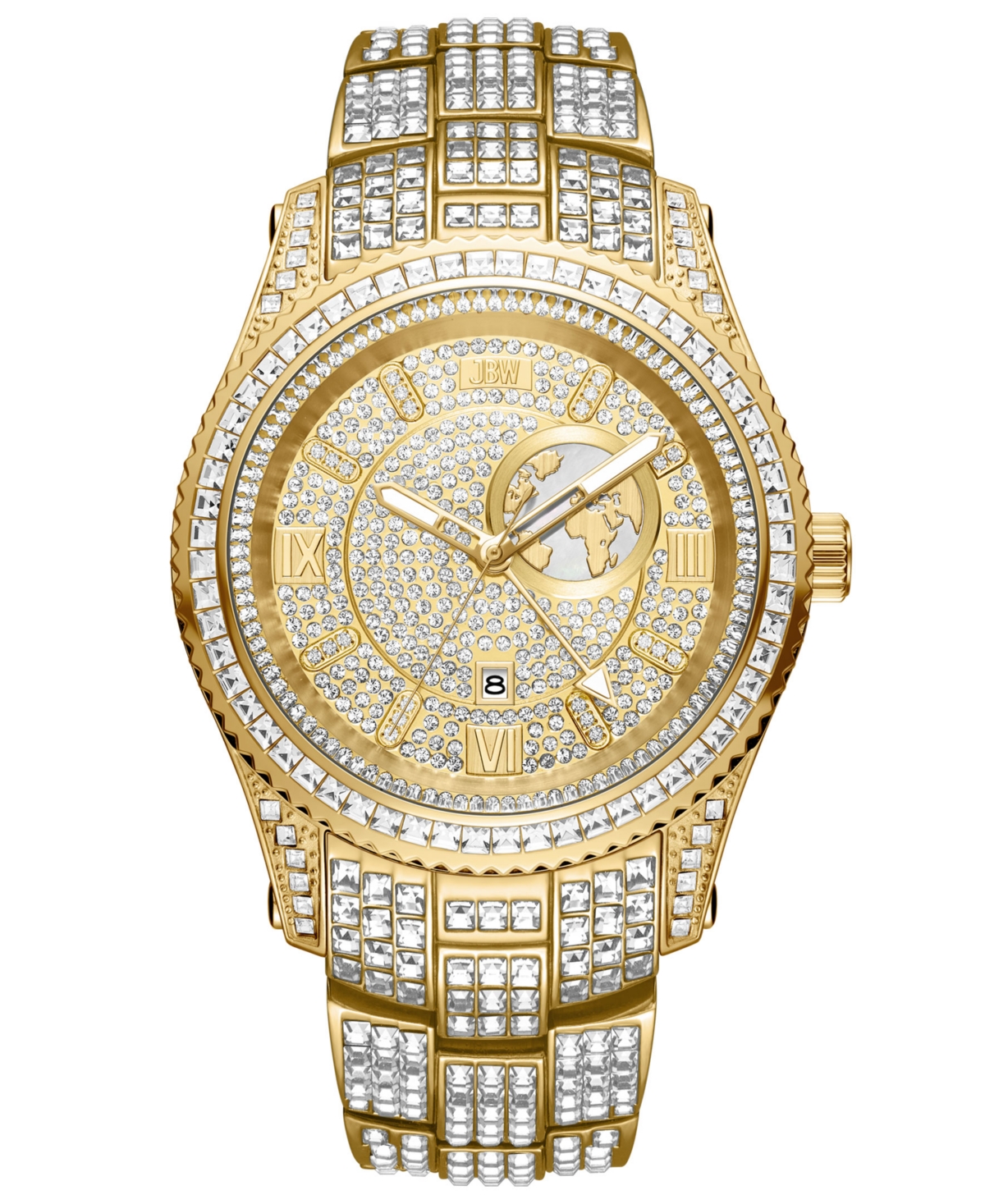 Click here for Jbw Mens Jet Setter Gmt Chanderlier Gold-Plated Br... prices