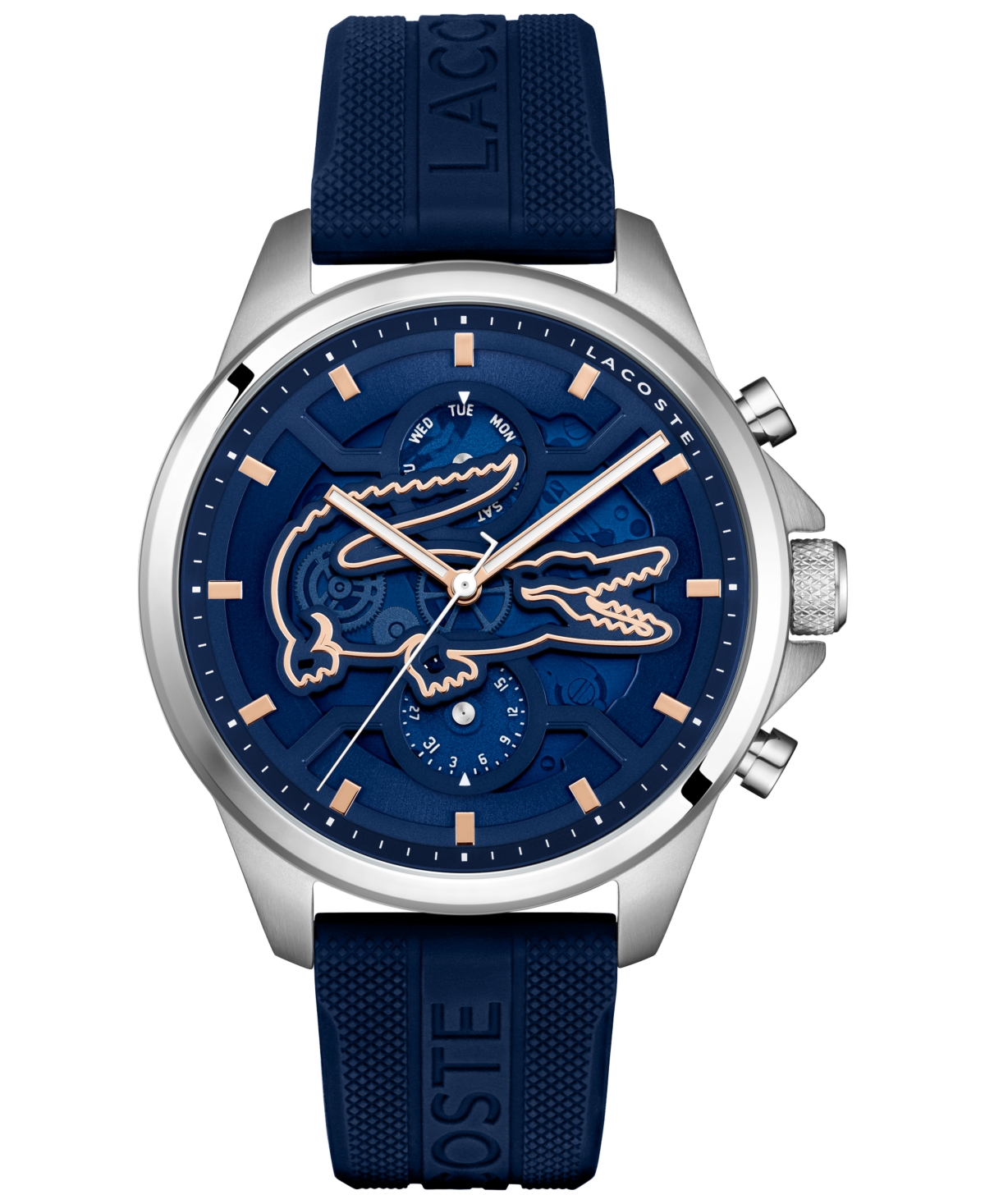 Click here for Lacoste Mens Quartz Arthor Blue Silicone Strap Wat... prices